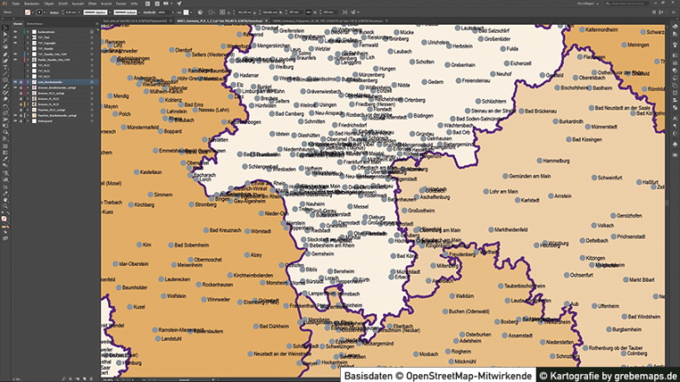Deutschland Postleitzahlenkarte PLZ-1-2-3 Vektorkarte (3-stellig)