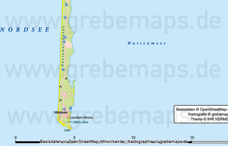 Sylt Vektorkarte Basiskarte - grebemaps® Kartographie